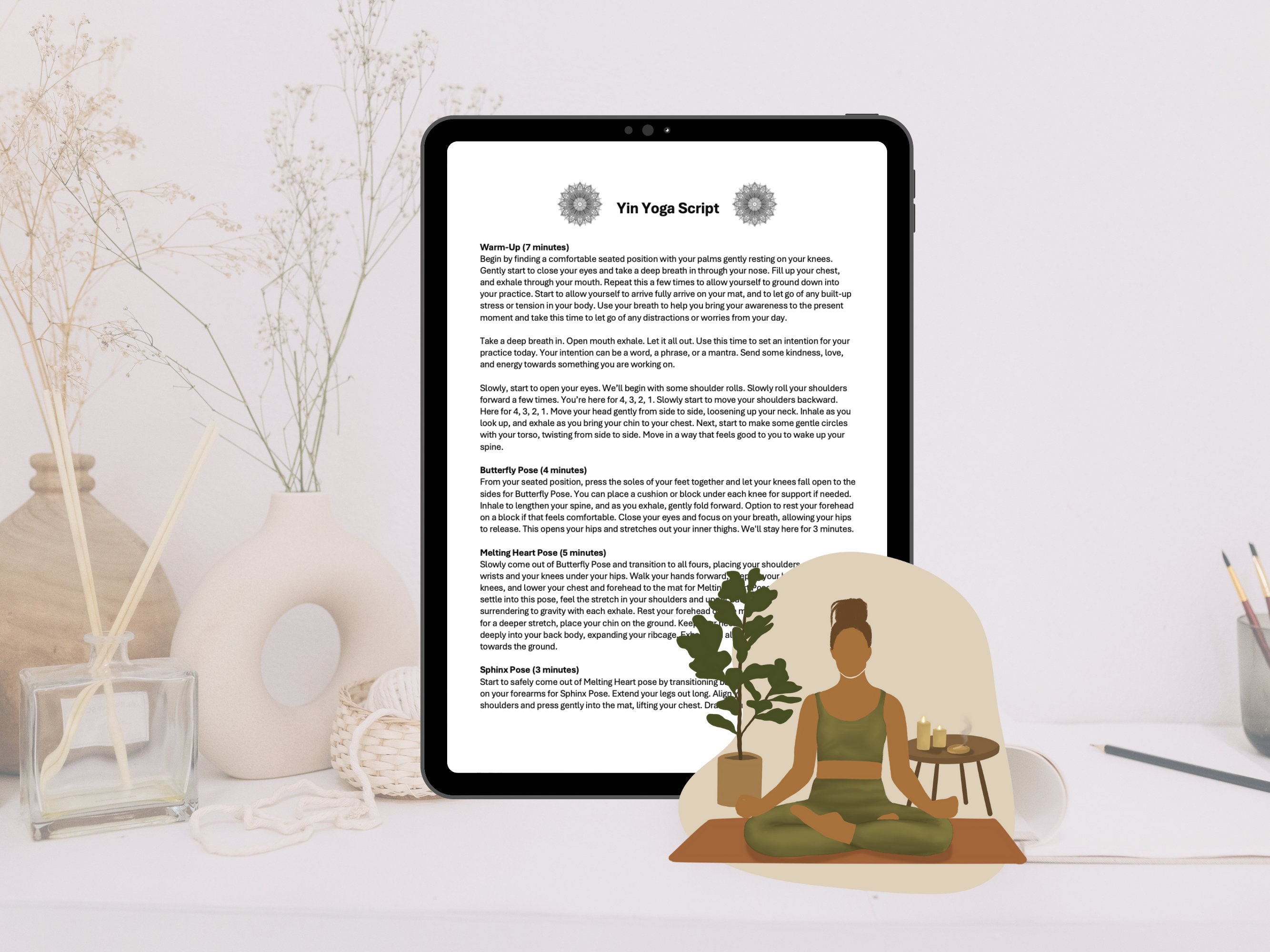 60 Min Yin Yoga Script for Yoga Classes, Guided Meditation Yoga, 1 Hour ...