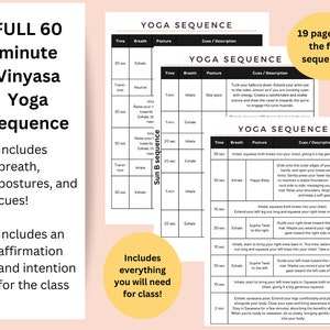 Full Body Flow: Vinyasa Yoga Sequence, Yoga Sequence Planner, Yoga ...