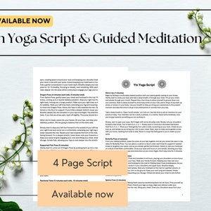 60 Min Yin Yoga Script for Yoga Classes, Guided Meditation Yoga, 1 Hour ...