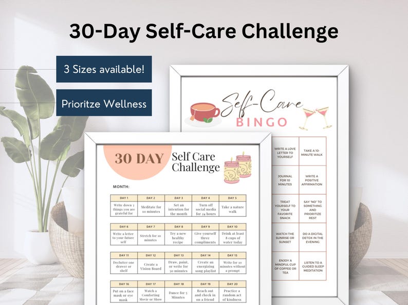 30 Day Challenge BUNDLE, Printable 30 Day Challenge Tracker, 30 Day Ab ...