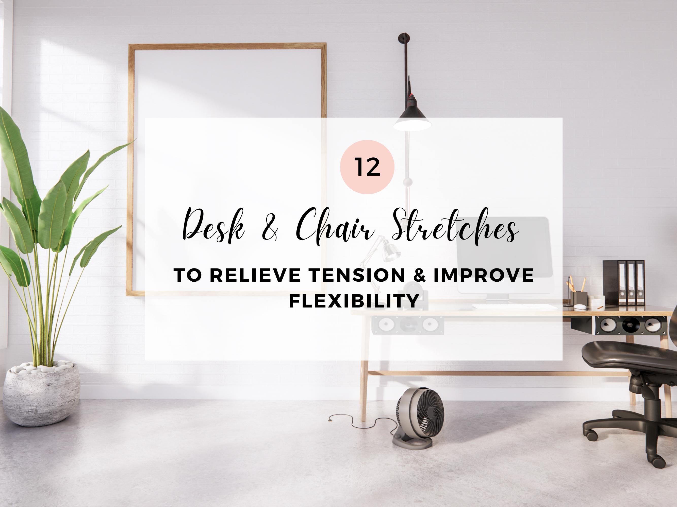 Exercise Plan Chair Office Workers Printable, Desk Stretch, Desk Yoga ...