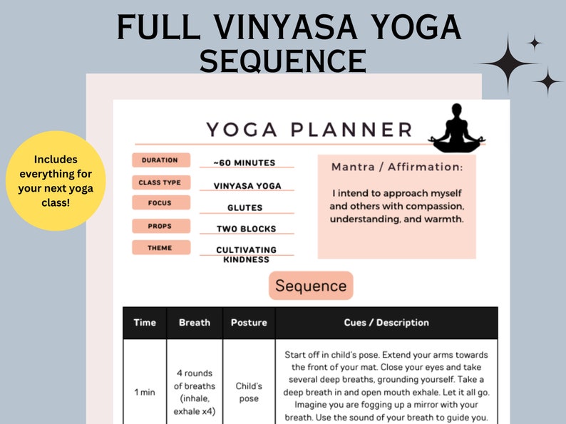 Full Body Flow: Vinyasa Yoga Sequence, Glute Workout, Yoga Sequence ...