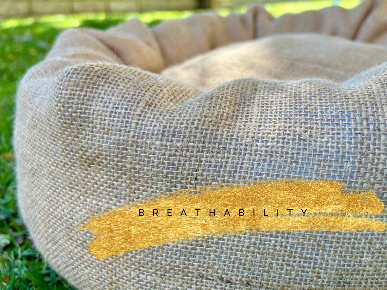 Rustic Chic Natural Burlap Pet Bed, Donut Dog Bed, Cat Pillow, Outdoor ...