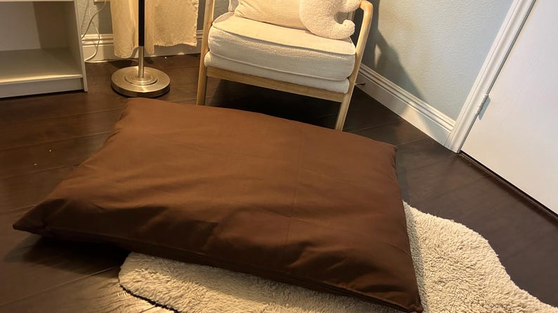Natural Cotton Canvas Dog Bed: Removable Washable Cover, Handmade in ...