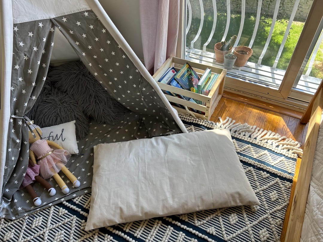 Natural Cotton Canvas Dog Bed: Removable Washable Cover, Handmade in ...