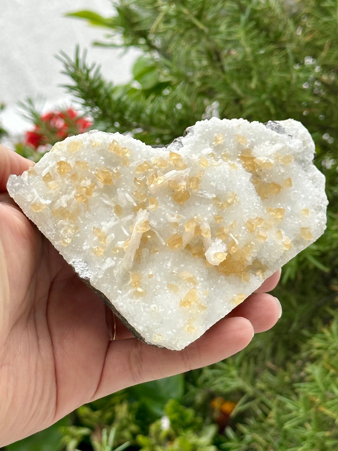 Stunning Calcite and Stilbite on MM Quartz - Etsy