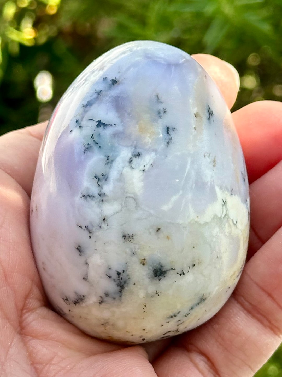 Cute Purple Dendritic Agate Palm Stone - Etsy
