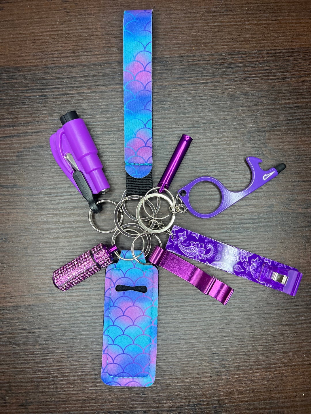 Safety Keychain Tool Set Wristlet Key Womans Gift for Her - Etsy
