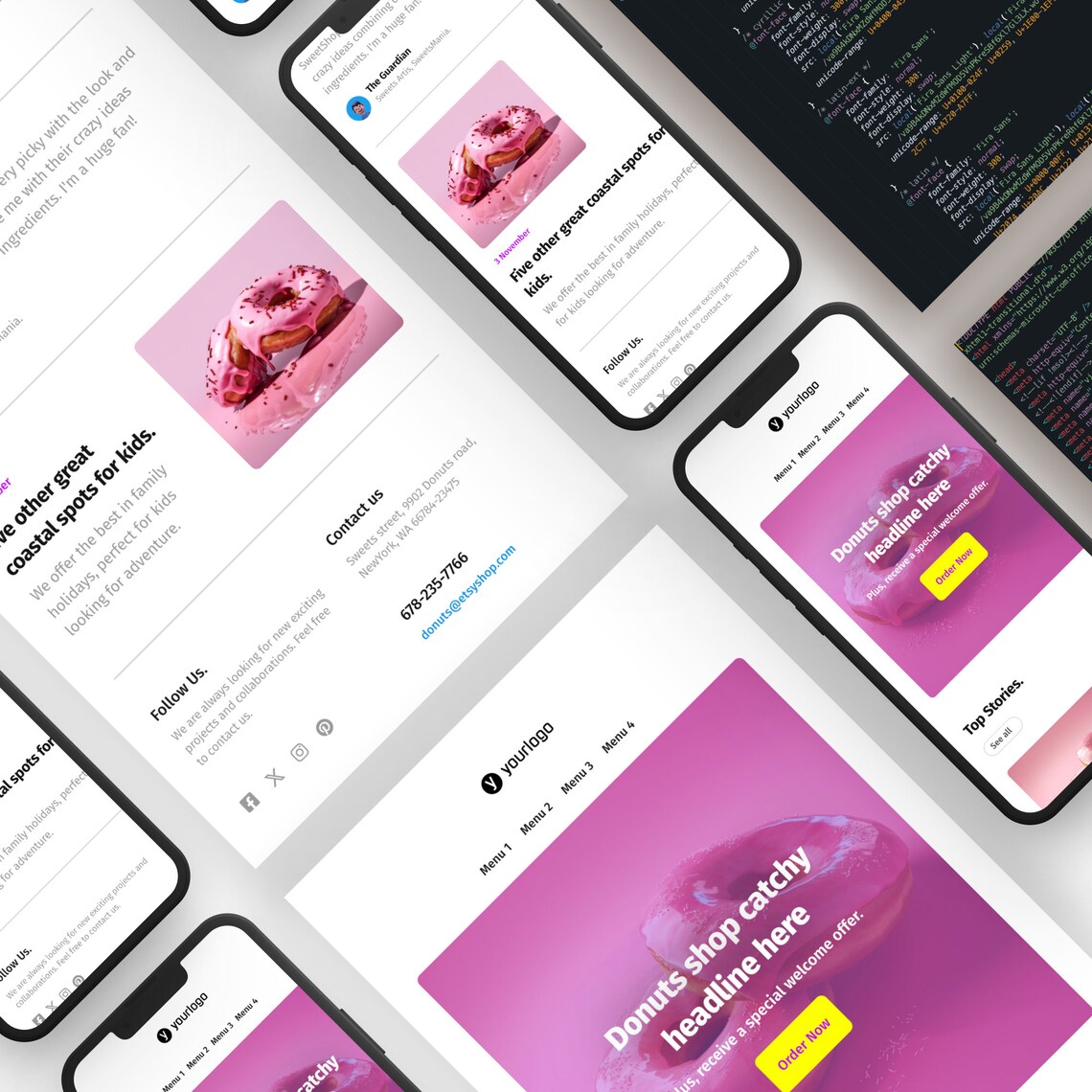FULLY CUSTOM Modern HTML Email Newsletter Template Suited for Candy ...