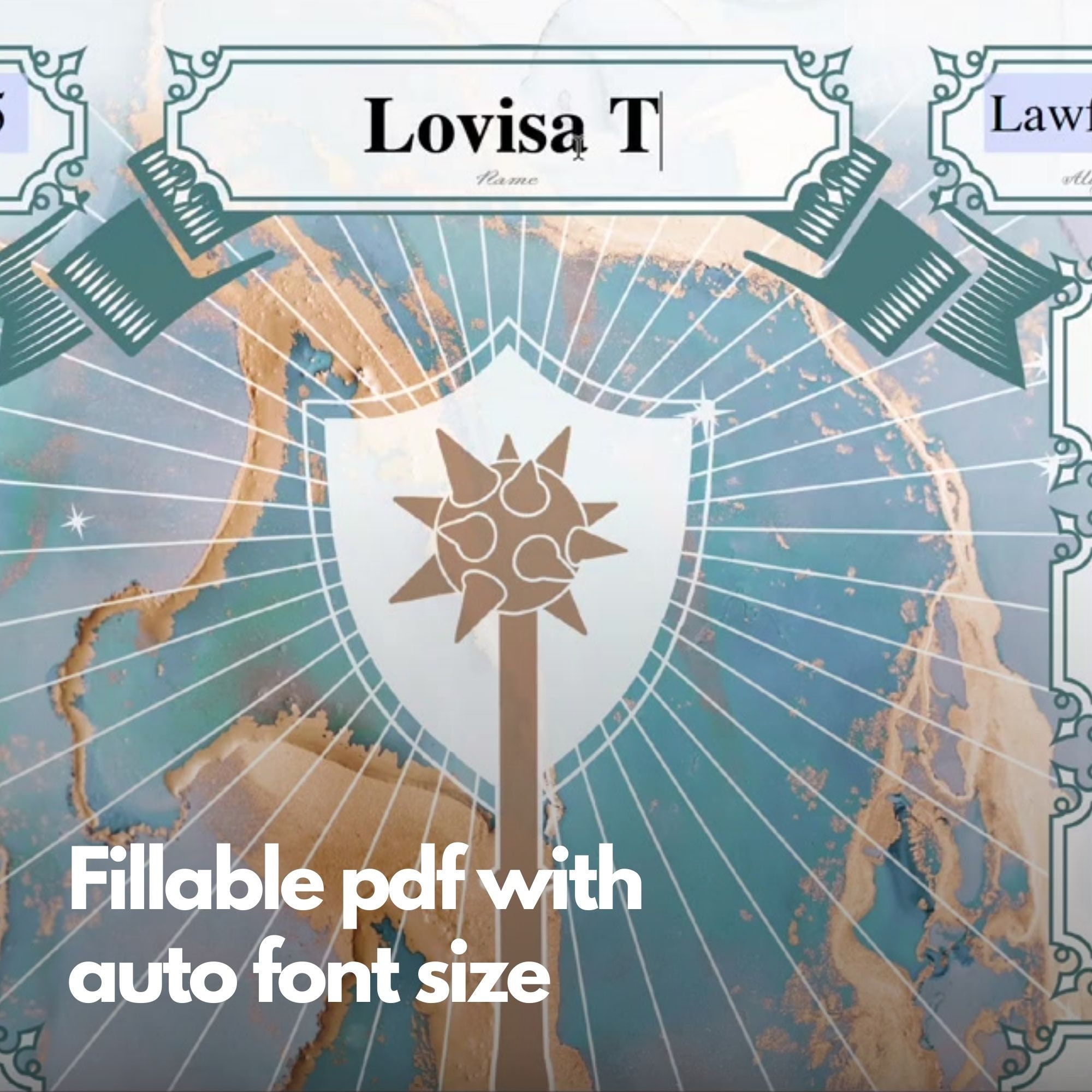 Dnd 5E - Pirate - Character Sheet - Fillable Pdf - LTR Size - Etsy