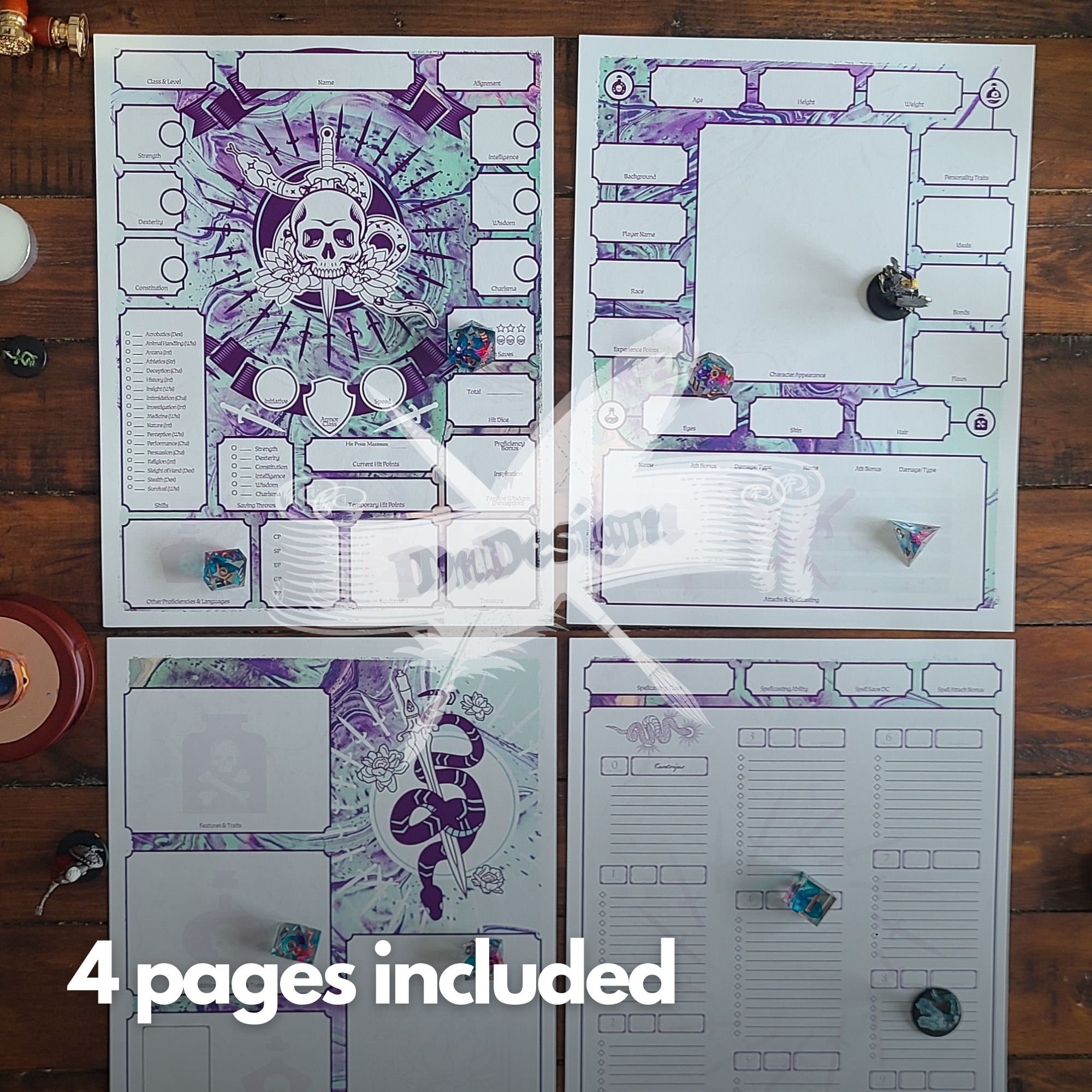 Dnd 5E - Rogue - Character Sheet - Fillable Pdf - LTR Size - Etsy