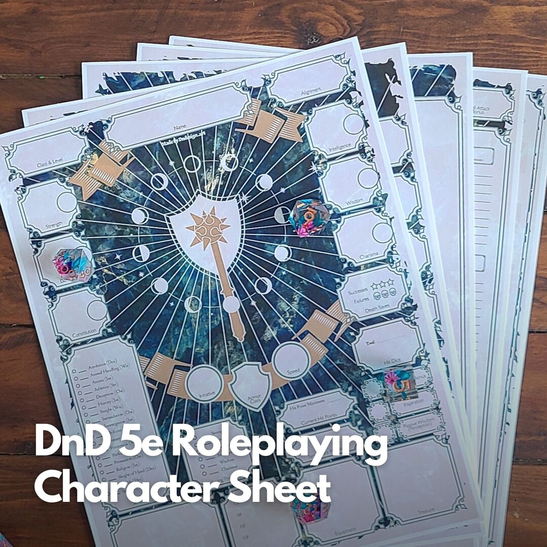 Dnd 5E - Dark Cleric Character Sheet - Fillable Pdf - LTR Size - Etsy