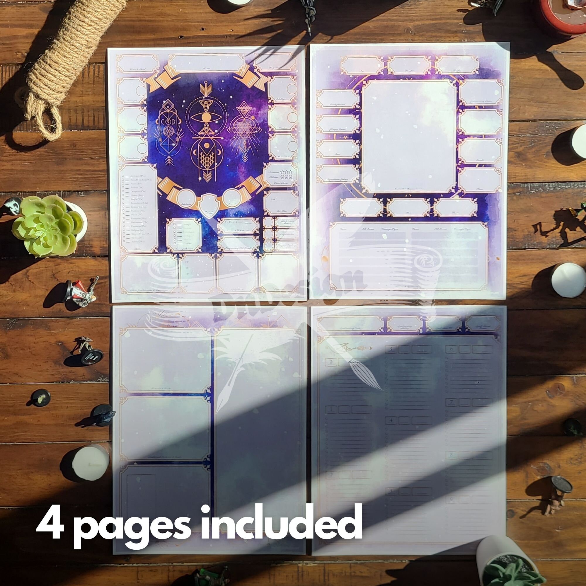 Dnd 5E - Spellcast Character Sheet - Fillable Pdf - LTR Size - Etsy