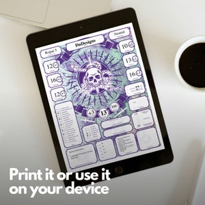 Dnd 5E - Rogue - Character Sheet - Fillable Pdf - LTR Size - Etsy
