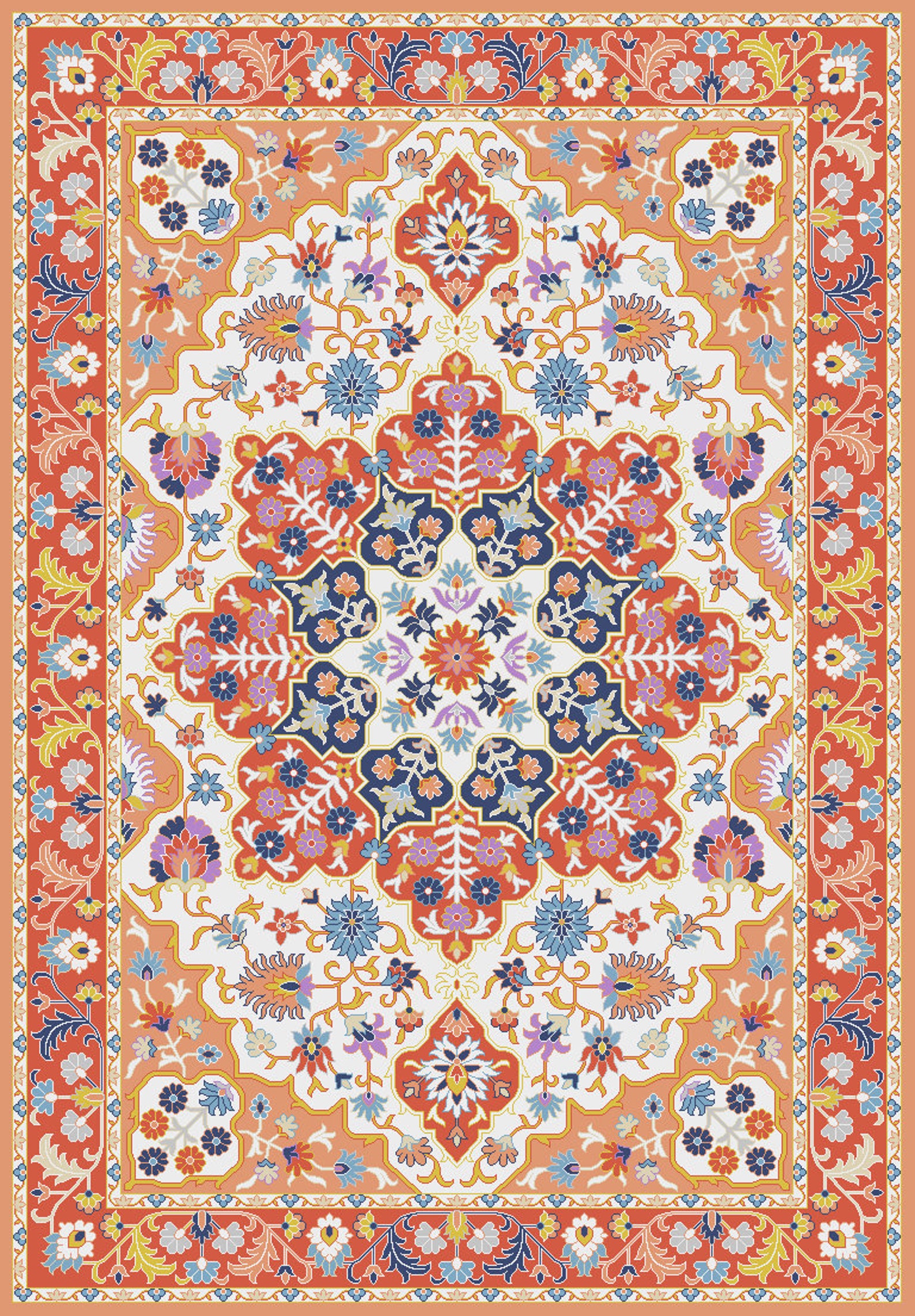 Carpet / Patterned Rug / Rug Design / Vintage Rug / Rug / Colorful Rug ...