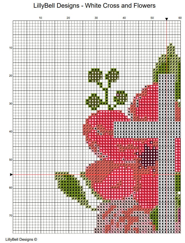 White Cross & Flowers Cross Stitch Pattern PDF - Etsy
