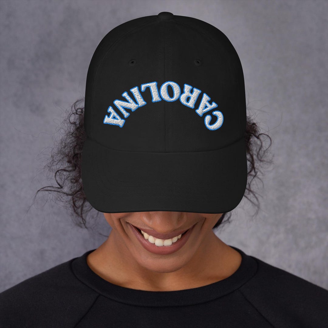 Carolina Embroidered Upside Down Dad Hat | Vintage Adjustable Cotton ...