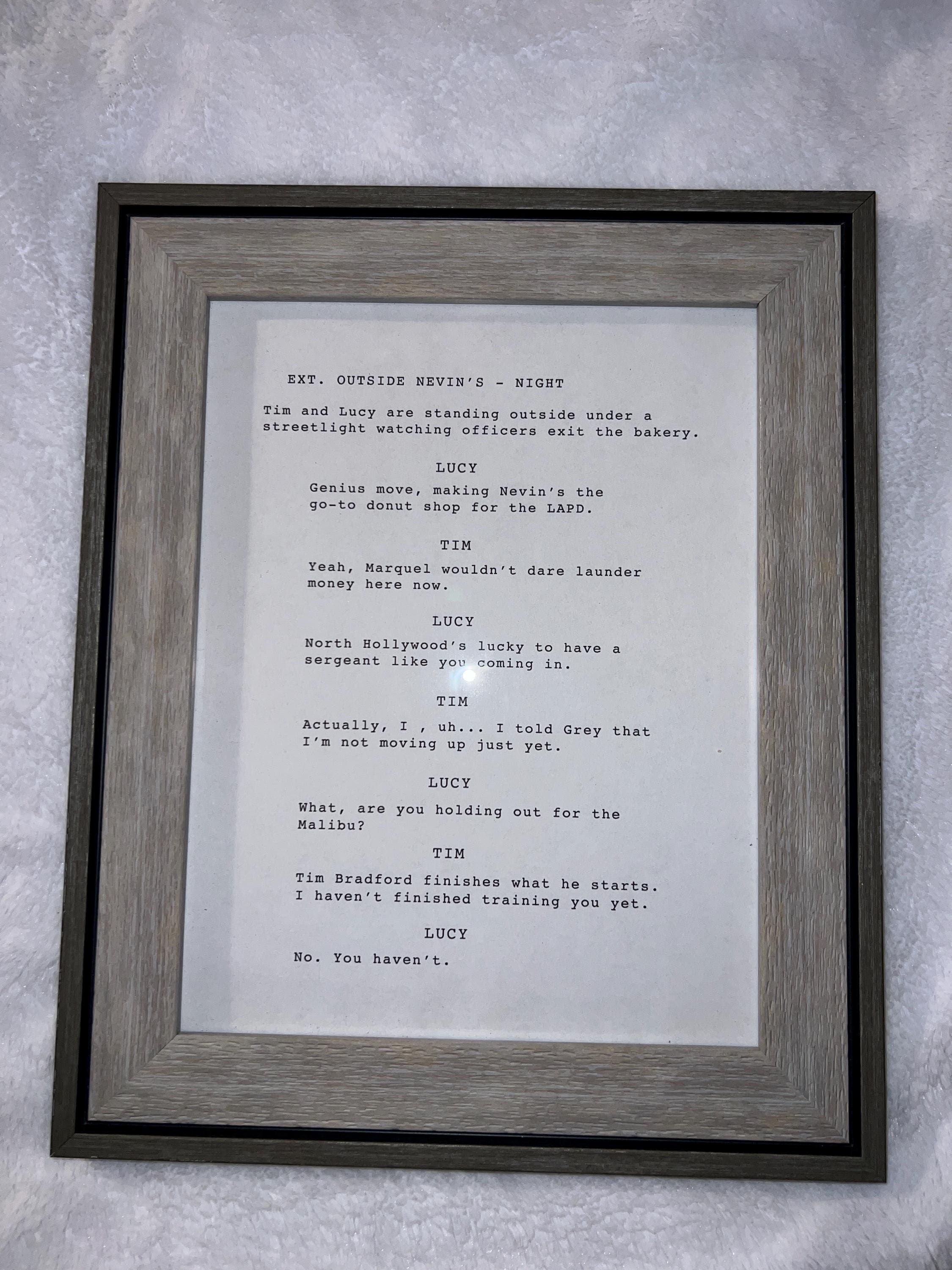 The Rookie 2x13 "follow-up Day" Chenford Scene (script Ver.) - Etsy