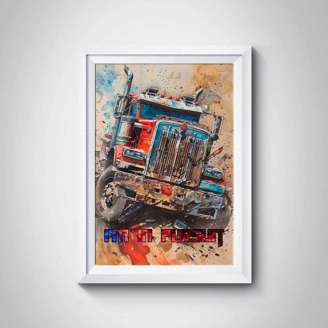 Optimus Prime Peterbilt 379 Truck Digital Poster - High-quality, Instant Download, Iconic ...