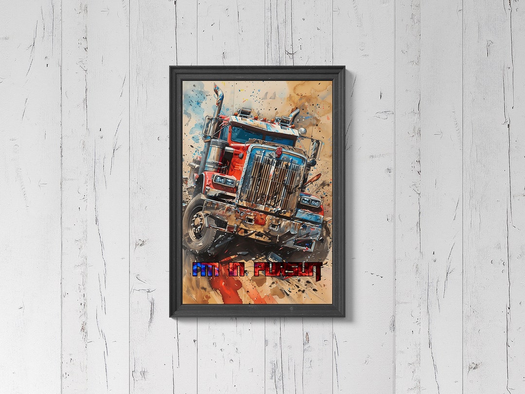 Optimus Prime Peterbilt 379 Truck Poster: Transformer Art (digital ...