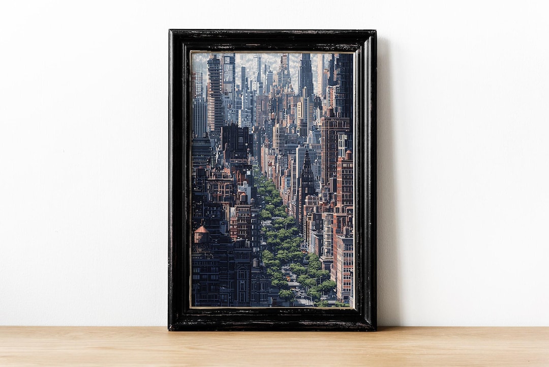Pixel Art New York City Poster: Urban Skyline Print (digital Download ...