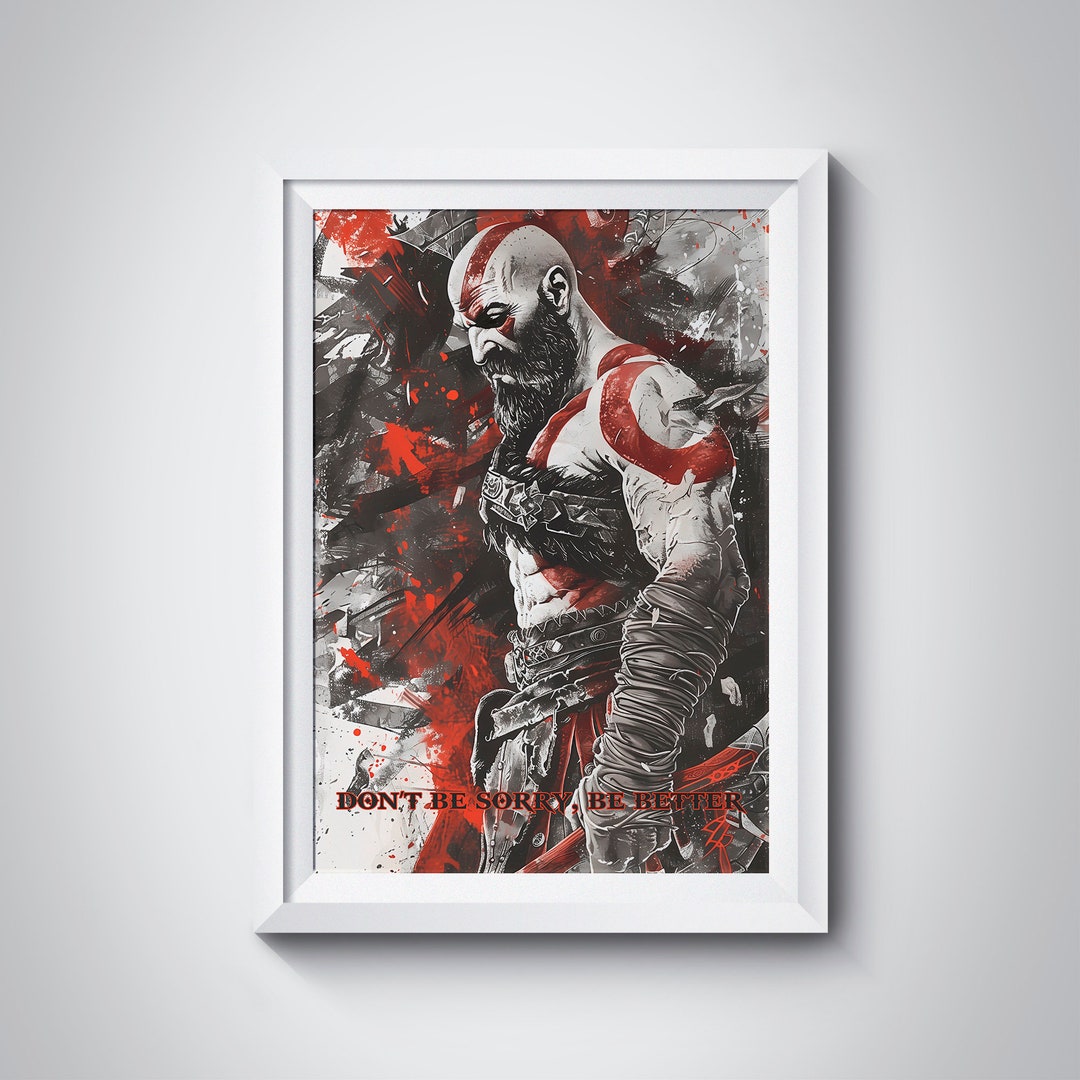 Kratos Poster - Ancient Spartan Legend of War, Instant Download, Iconic ...