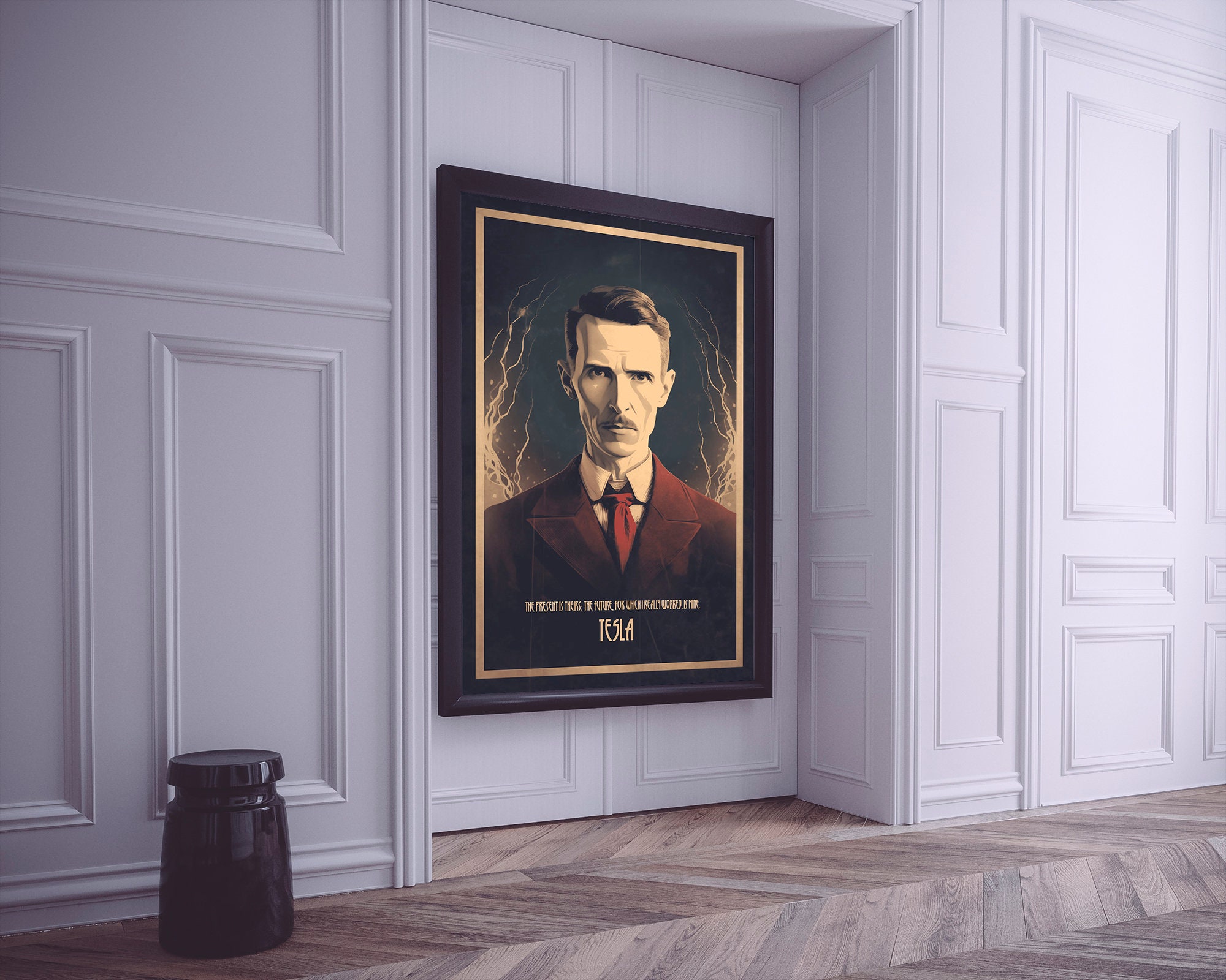 Nikola Tesla Minimalist Poster - High-quality Digital Art, Instant ...