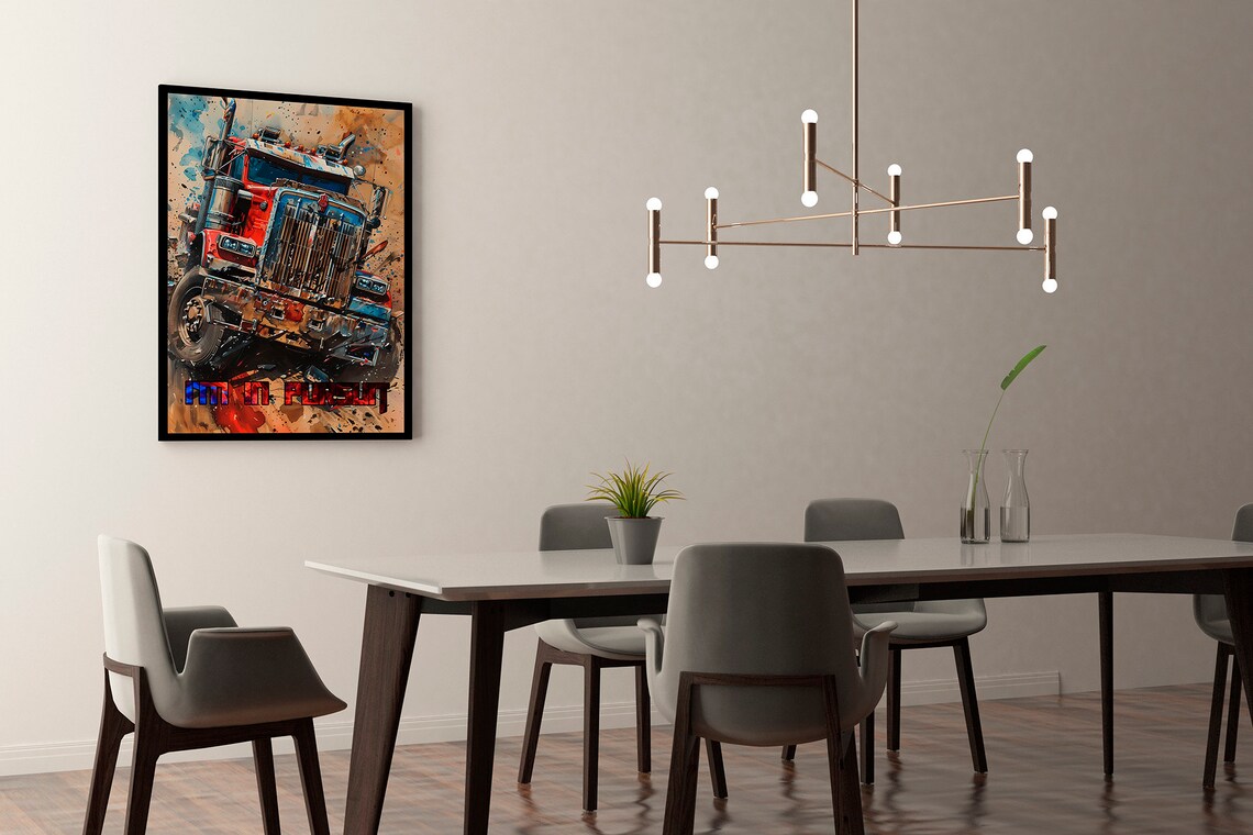 Optimus Prime Peterbilt 379 Truck Digital Poster - High-quality, Instant Download, Iconic ...