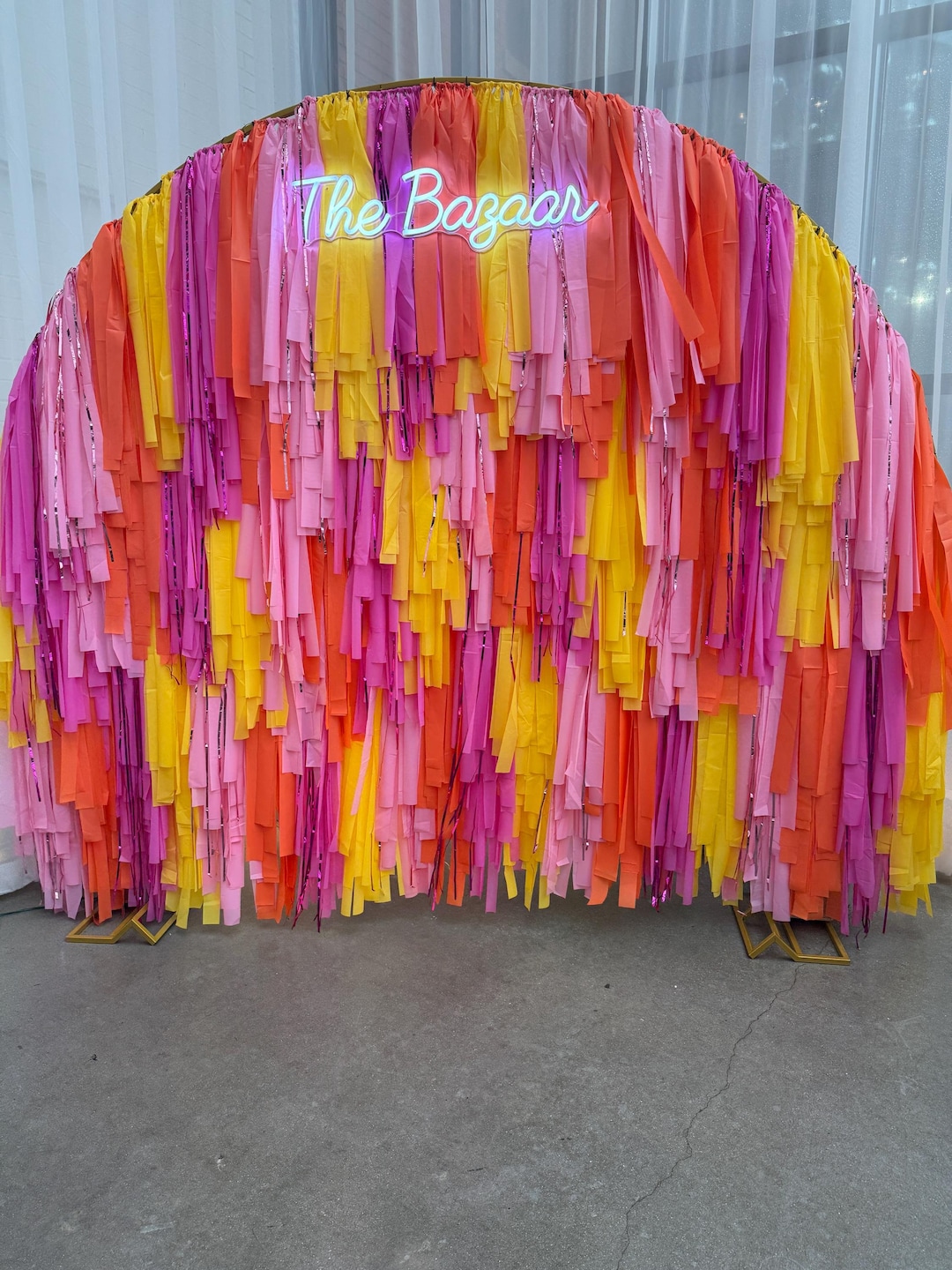 TEQUILA SUNRISE Fringe Arch Backdrop | Round/circle Backdrop | Custom ...