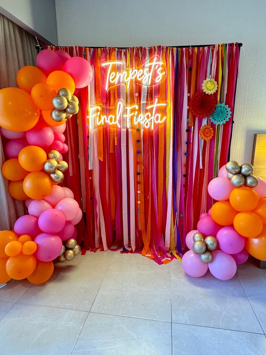 FINAL FIESTA Streamer Fringe Backdrop - Etsy