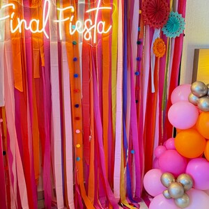 FINAL FIESTA Streamer Fringe Backdrop | Bach Party | Last Fling ...