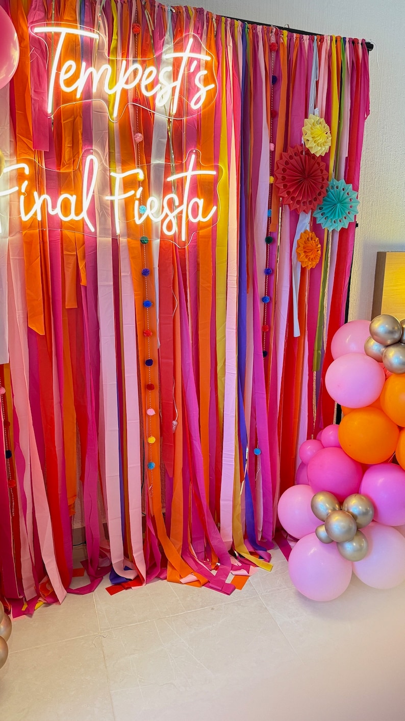 FINAL FIESTA Streamer Fringe Backdrop | Bach Party | Last Fling ...