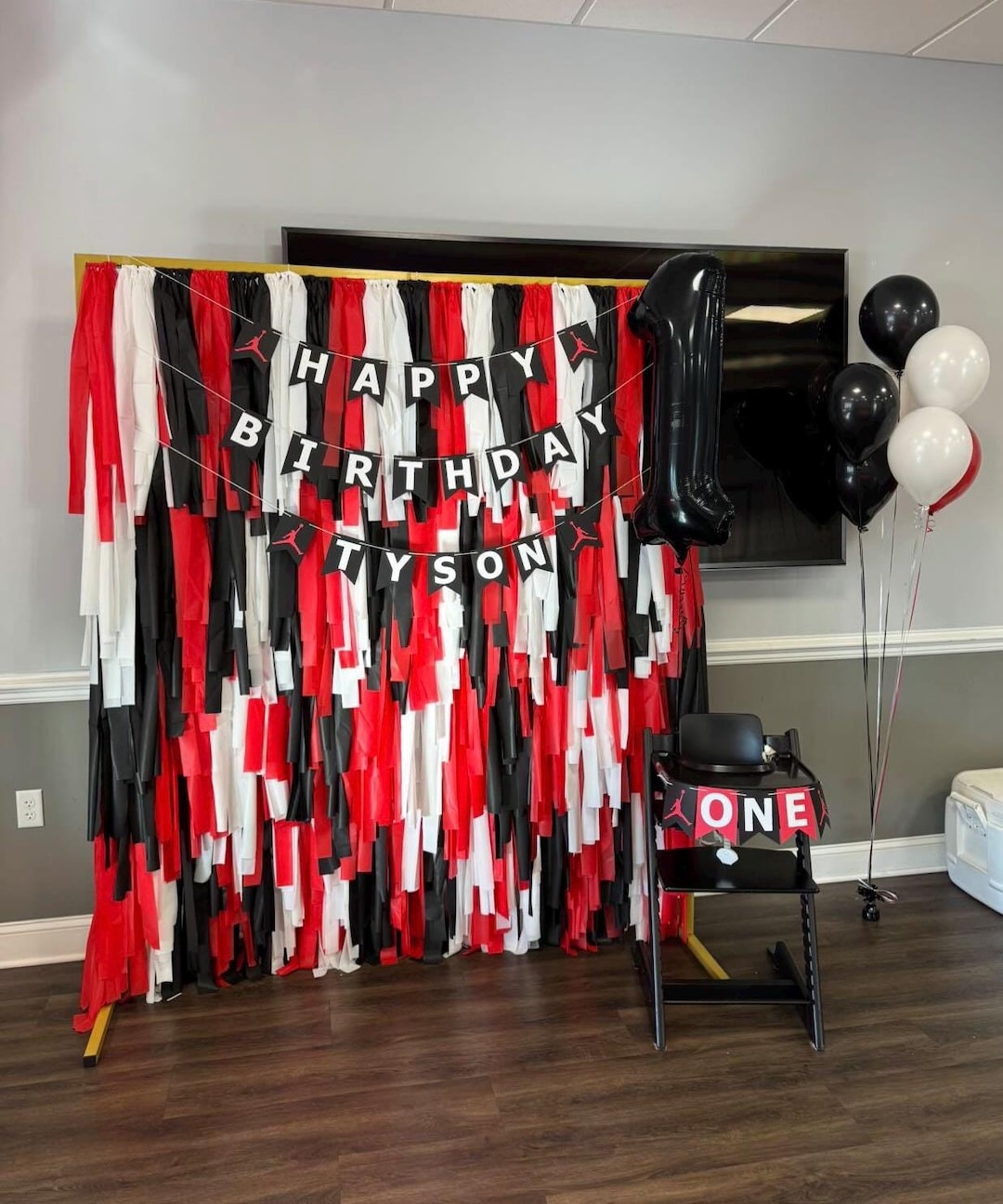 AIR JORDAN Fringe Backdrop | Kids Birthday | Corporate Events ...