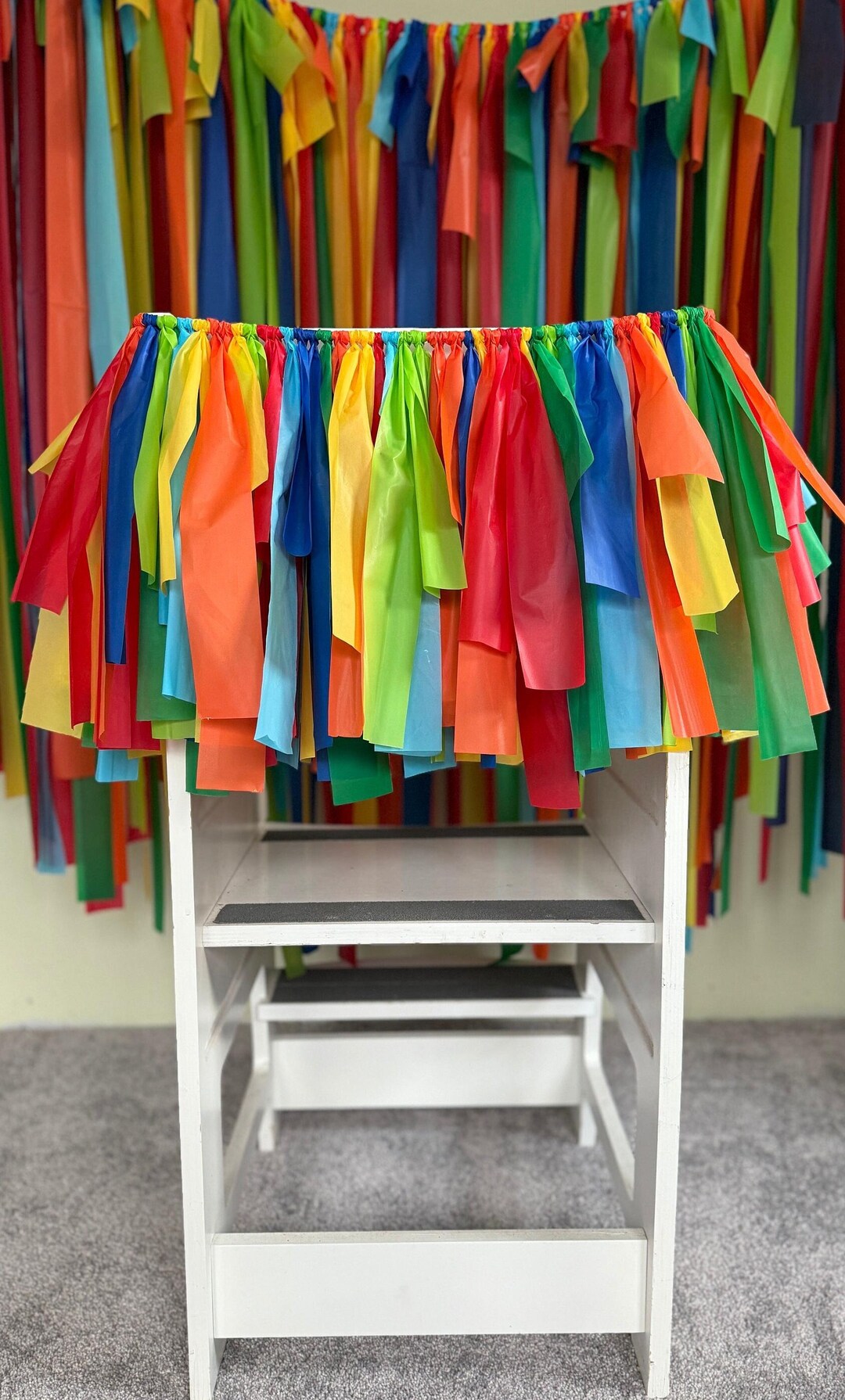 COLOR PARTY High Chair Fringe | Lego Theme | Minecraft Party - Etsy