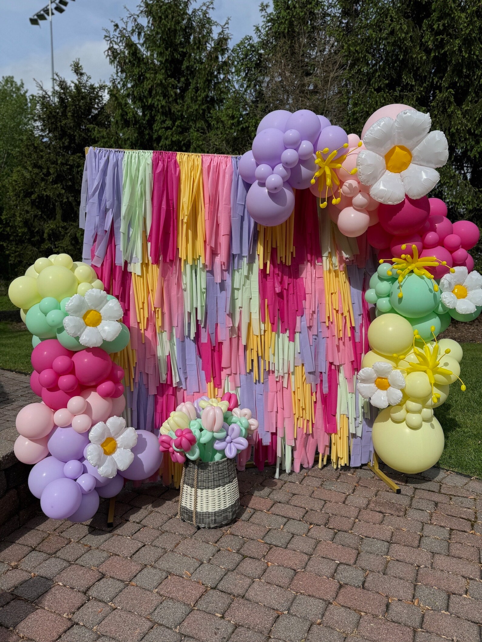 GARDEN PARTY Fringe Backdrop | Flower Power | Love | Floral | Custom ...