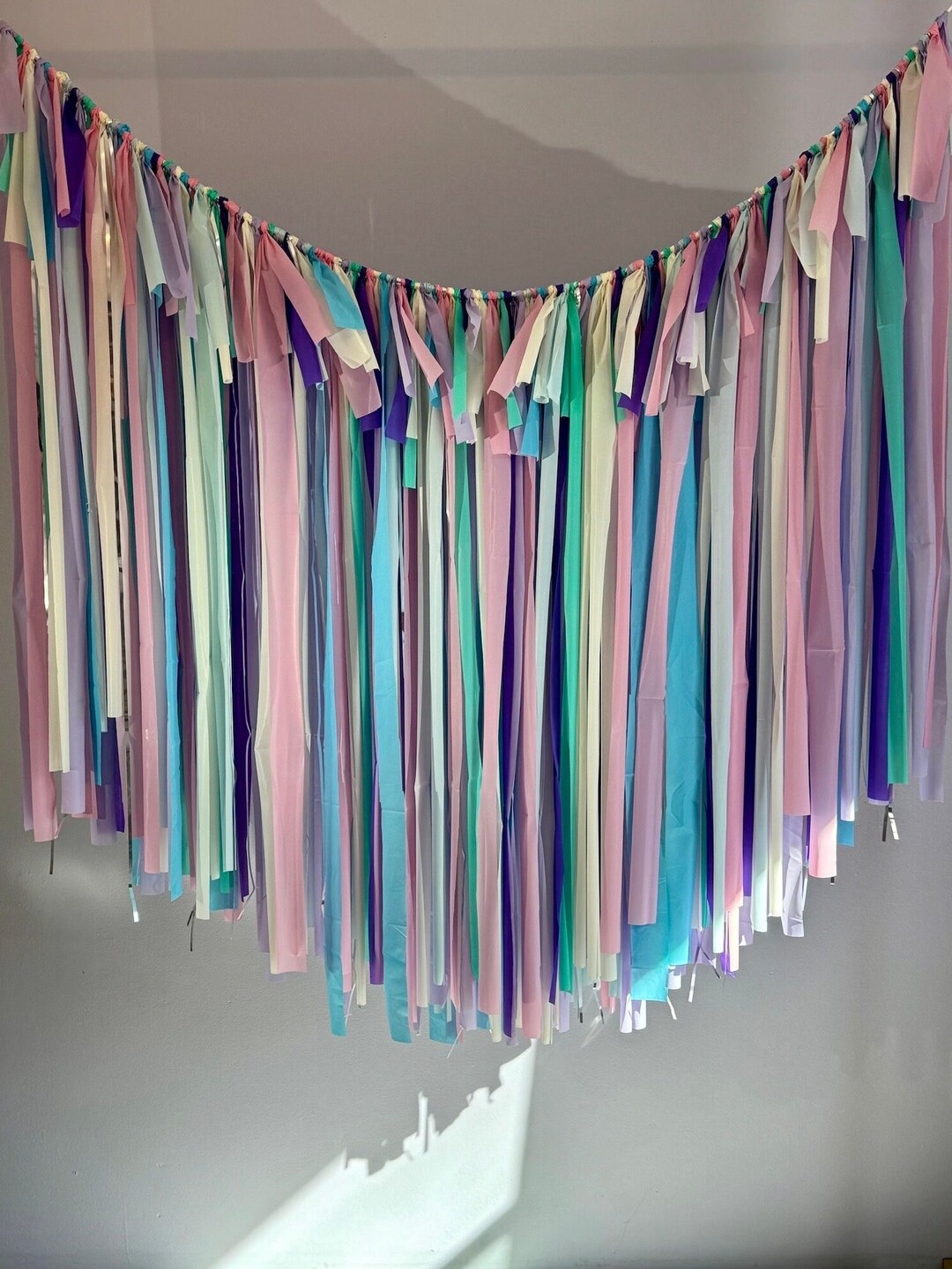 GIRLS BIRTHDAY Fringe Banner/backdrop Fairy Pastel Tea Party Ready to ...