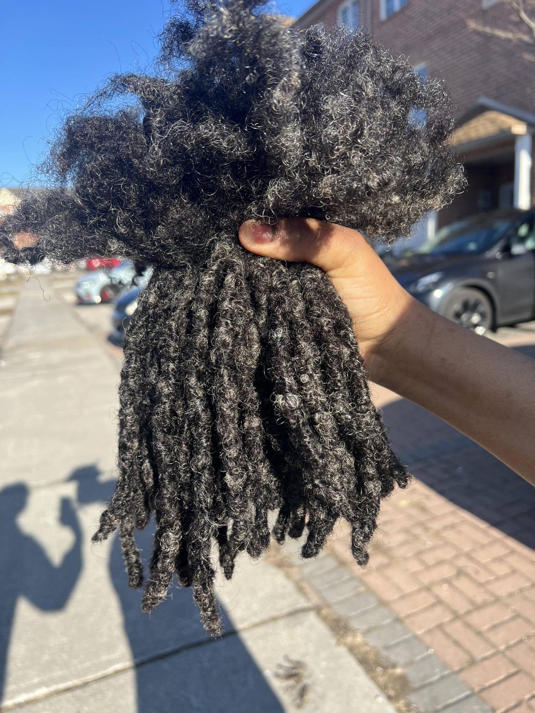 Charcoal Salt and Pepper Closed Ends Locs | Hand Crafted Dreadlock | 30 ...