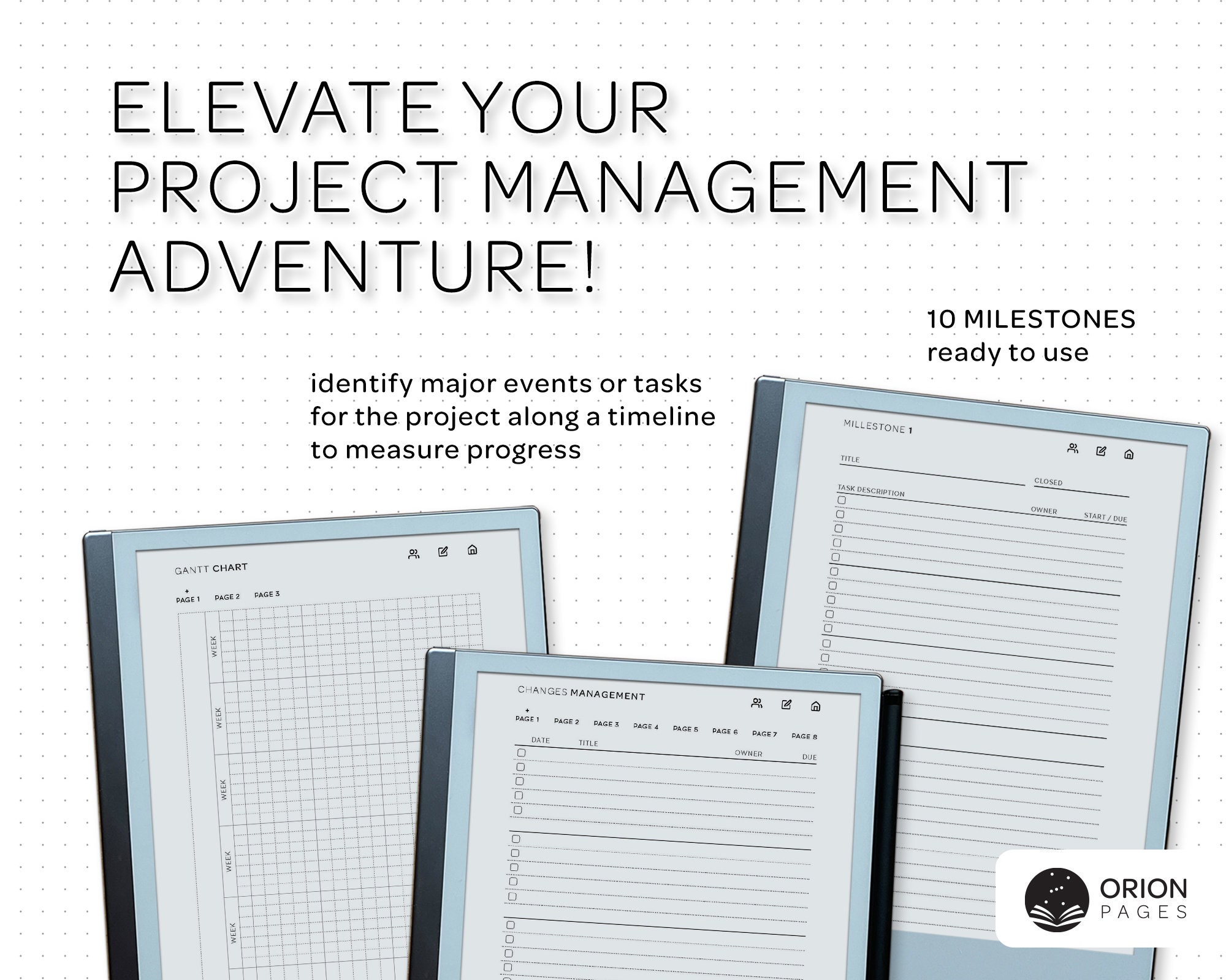 Digital Project Planner and Tracker for Remarkable2 - Etsy UK