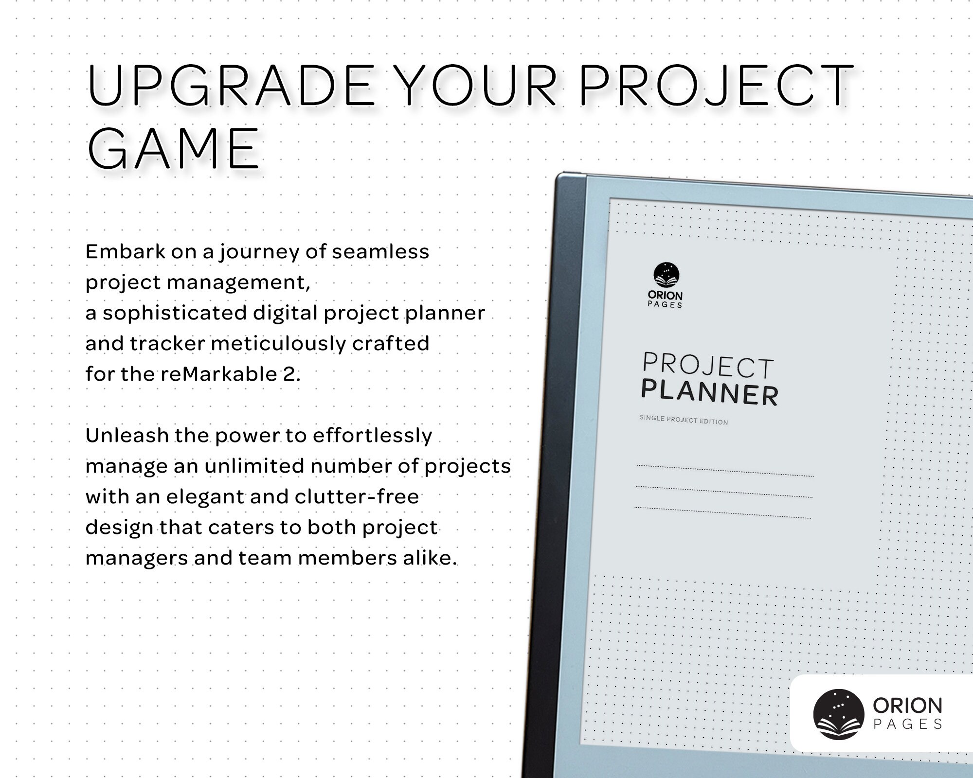 Digital Project Planner and Tracker for Remarkable2 - Etsy
