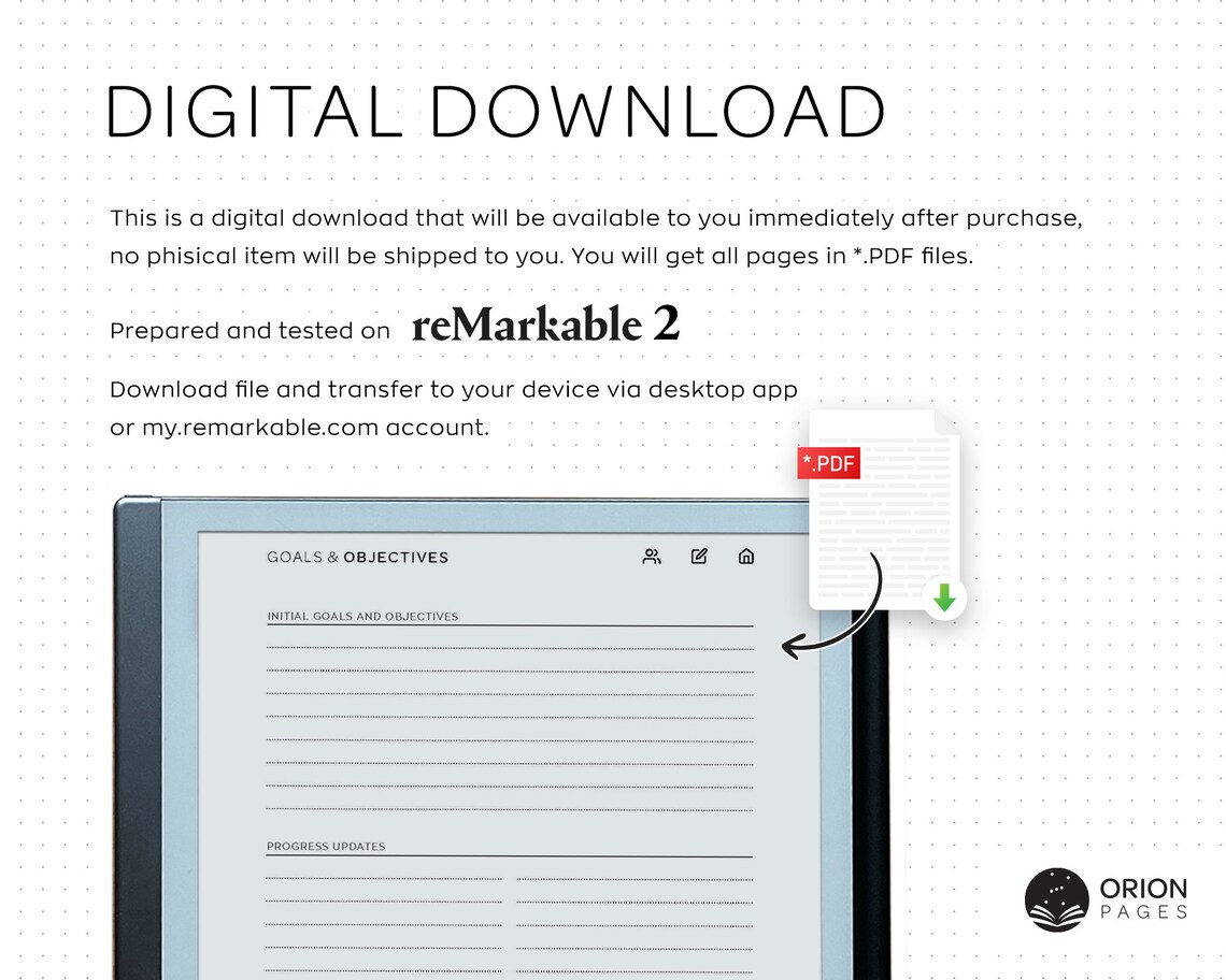 Digital Project Planner and Tracker for Remarkable2 - Etsy UK