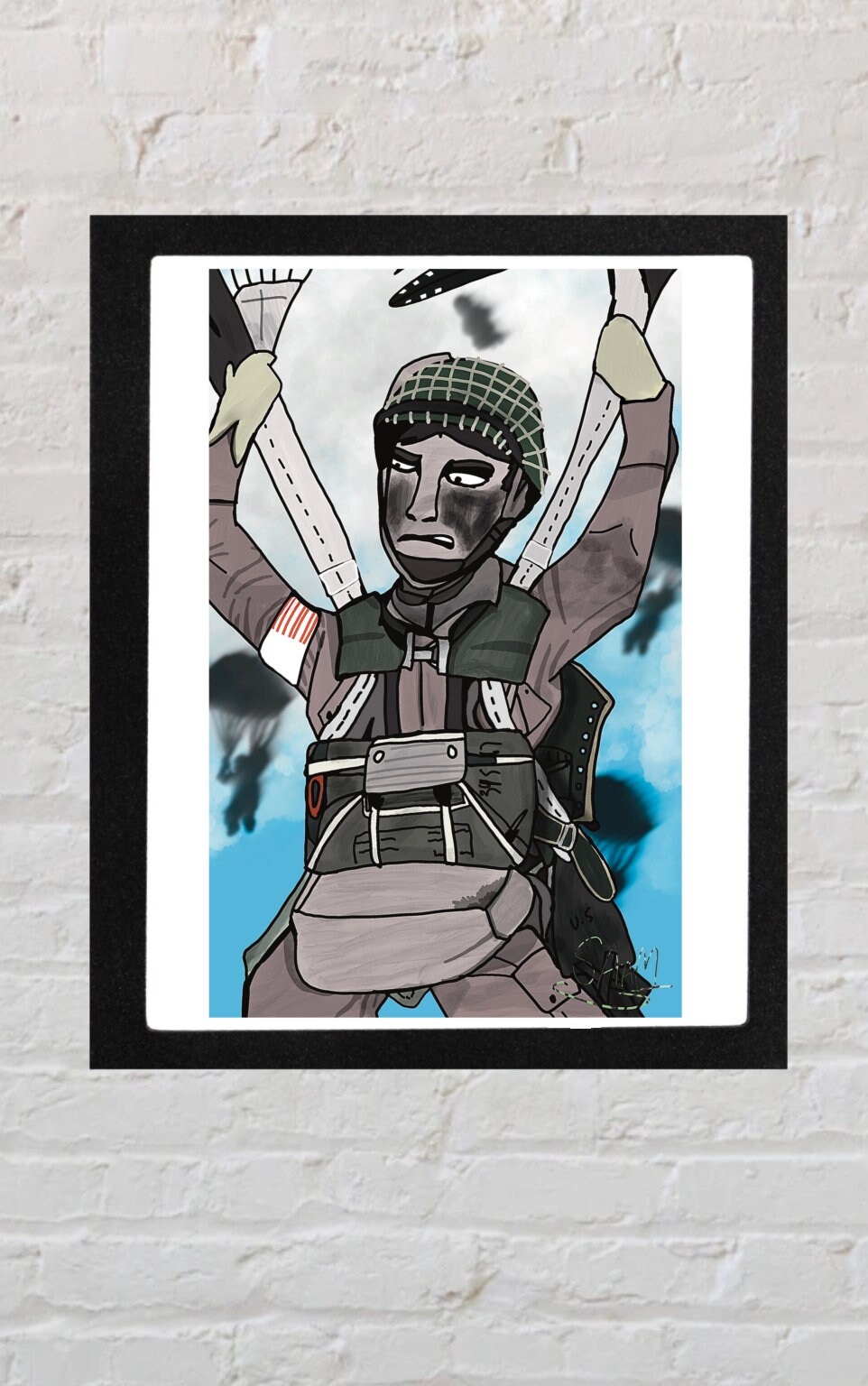 WW2 Paratrooper Digital Drawing - Etsy