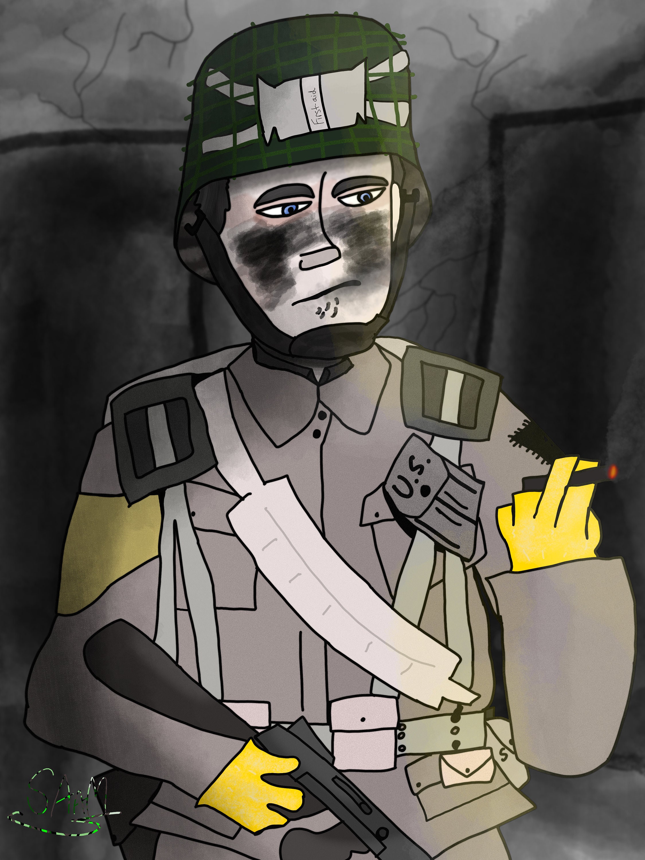 WW2 Paratrooper Digital Drawing! - Etsy