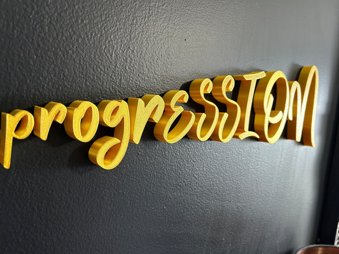 Customizable Word From Smaller to Larger Progressive Word Original 3D ...