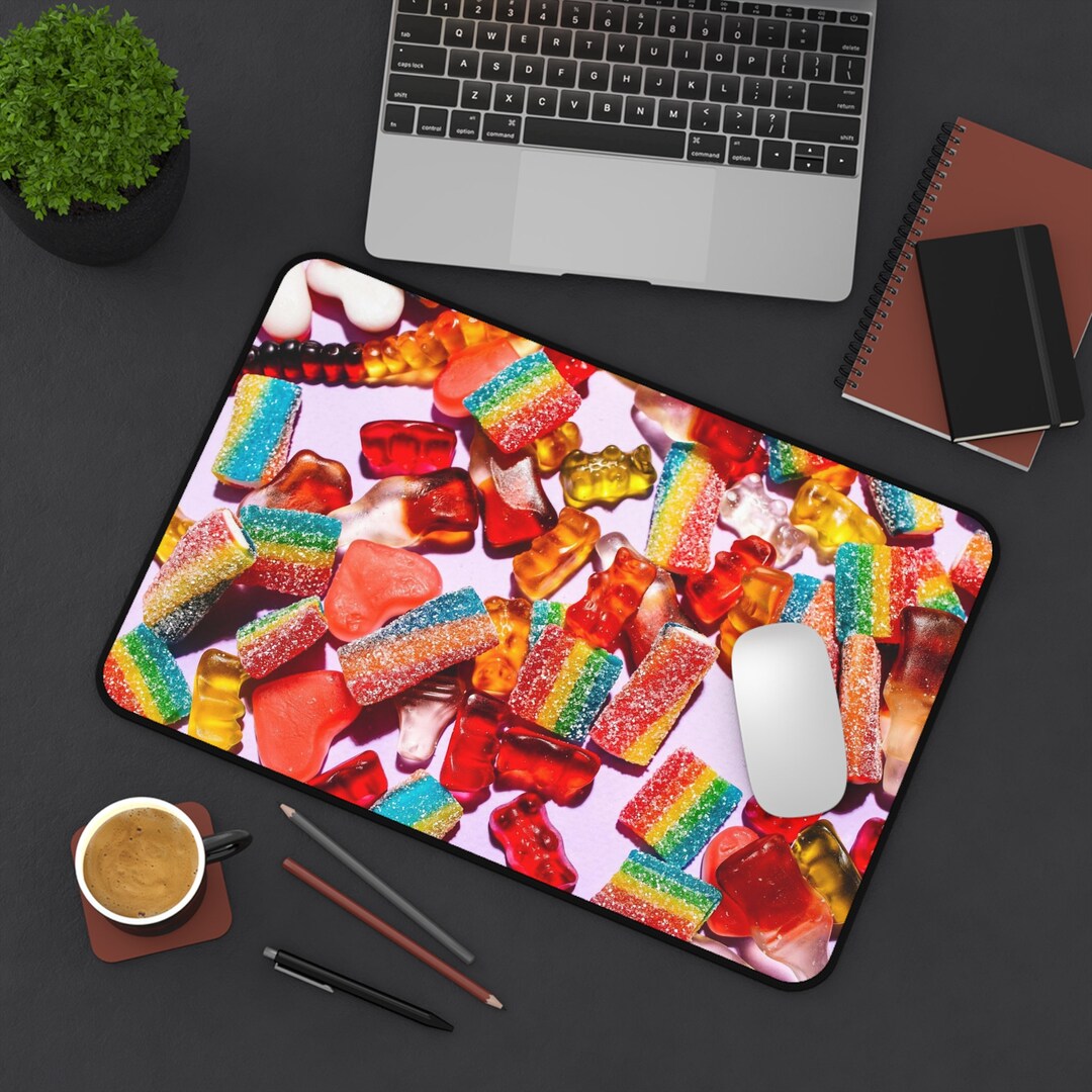 Candy Aesthetic Desk Mat, Gummy Bear Laptop Pad - Etsy