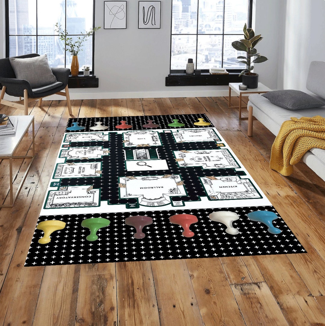Board Game Area Rug, Game Board Rug, Classic Vintage Board Game, Cluedo ...