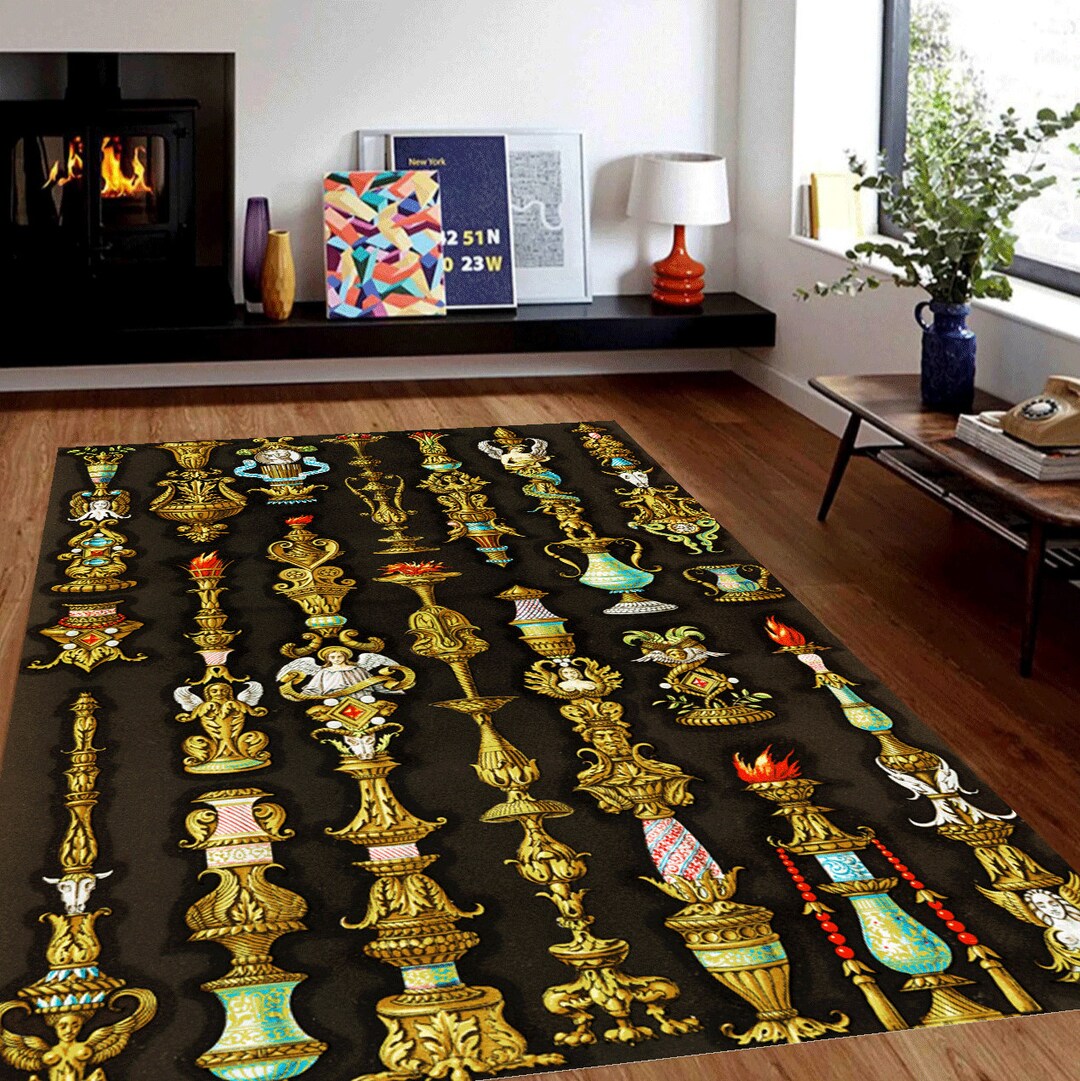 Rococo Rug, Baroque French Design Rug, Elegant Vintage Style Rug, Old ...