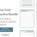 Printable Garden Map Grid for Garden Planning Map Square Foot Gardening ...