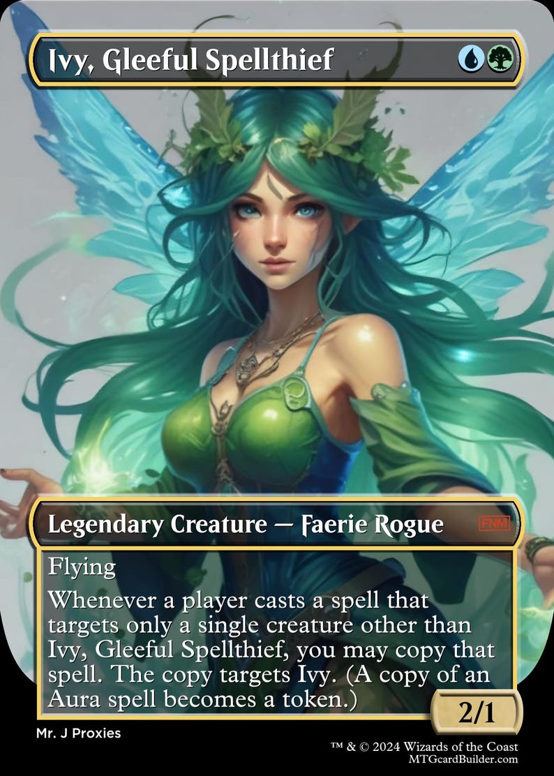 Mtg Ivy, Gleeful Spellthief Holographic Proxies - Etsy