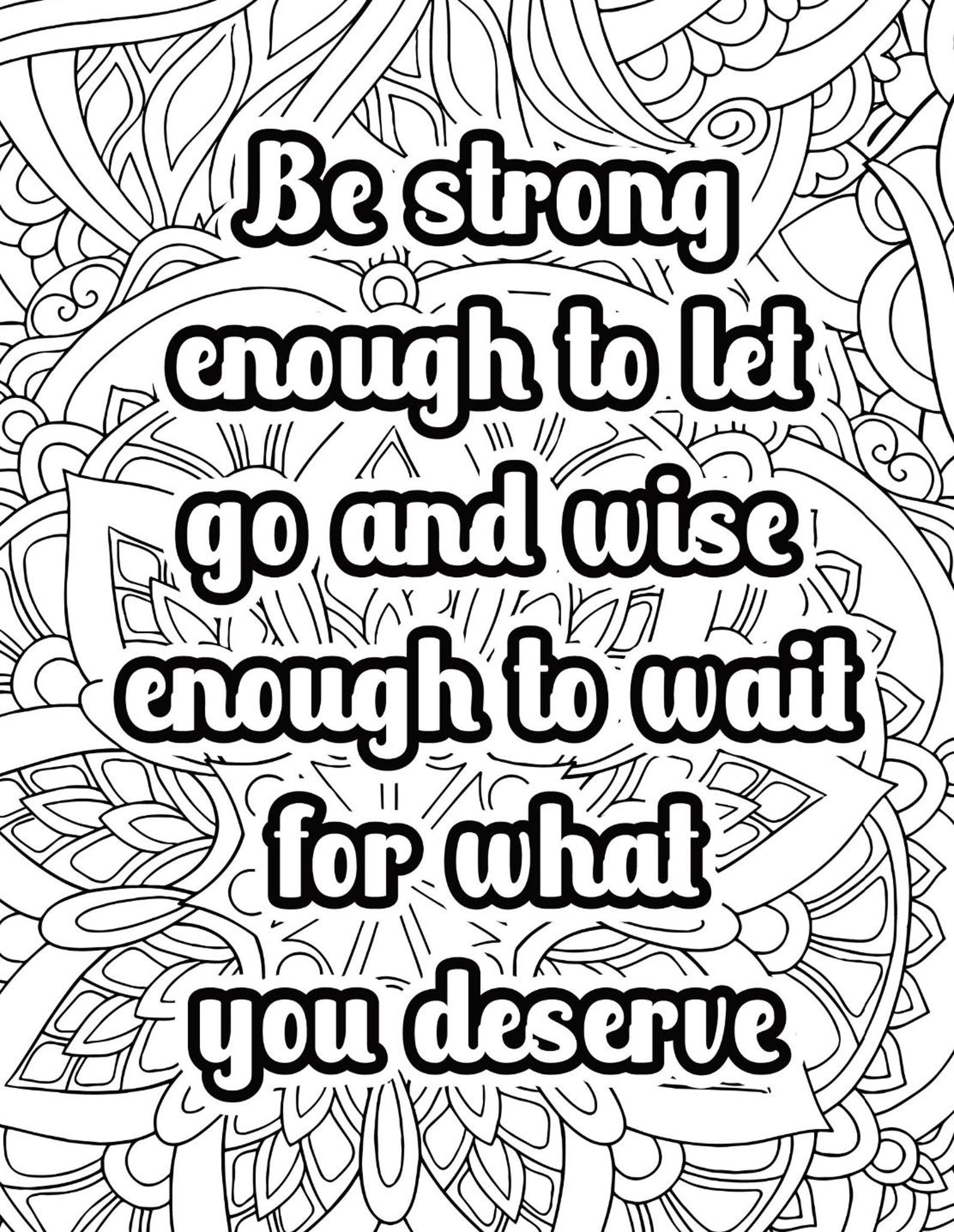 200 Doodle Motivational Coloring Pages L Unique Colouring for Adults ...