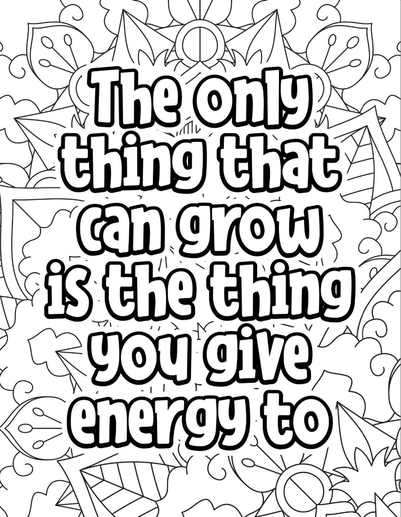 200 Doodle Motivational Coloring Pages L Unique Colouring for Adults ...